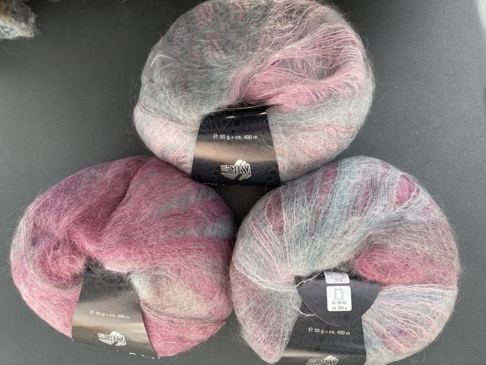 Lace-Wolle: Silkhair print von Lana Grossa, 3 Knäuel à 50 g | Kaufen ...