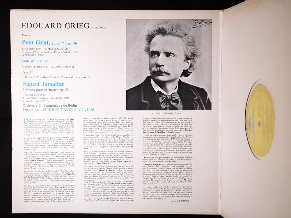 Grieg - Peer Gynt / Sigurd Jorsalfar (Karajan) (D'occasion) à Belmont ...