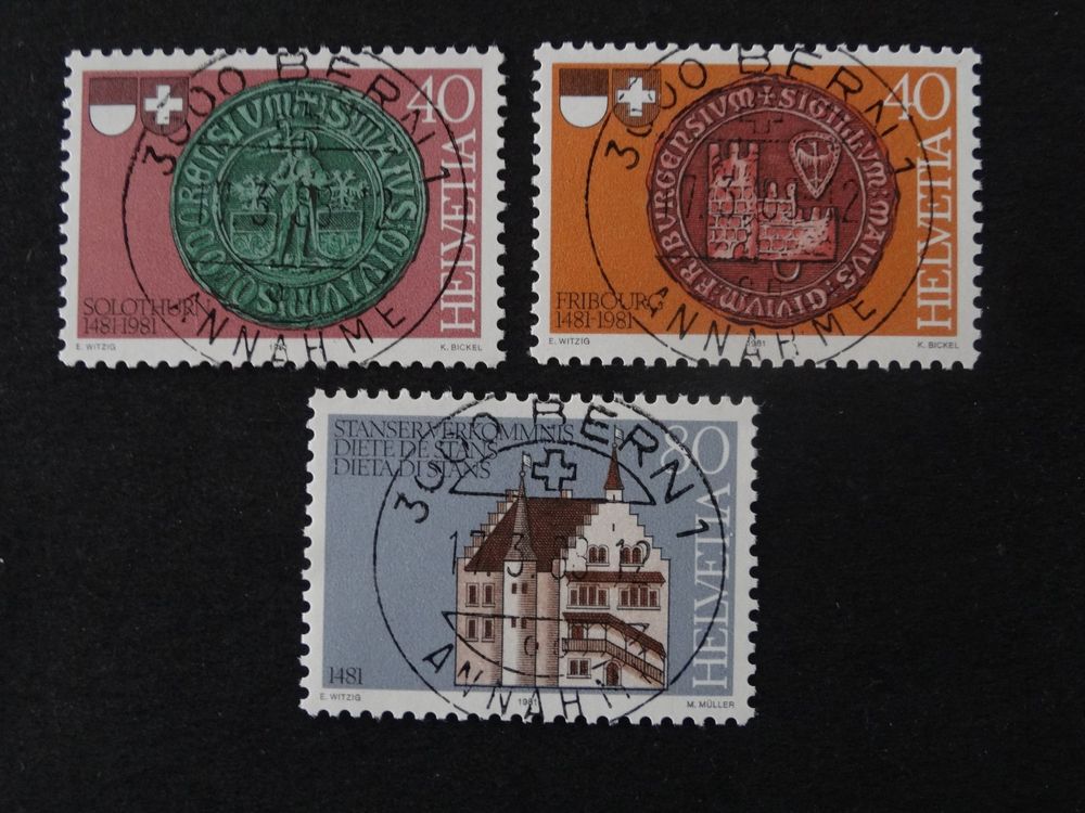 Vollstempel mit Gummi SBK 660 - 662 (Gebraucht) in Anwil für CHF 1 – mit Lieferung auf Ricardo ...