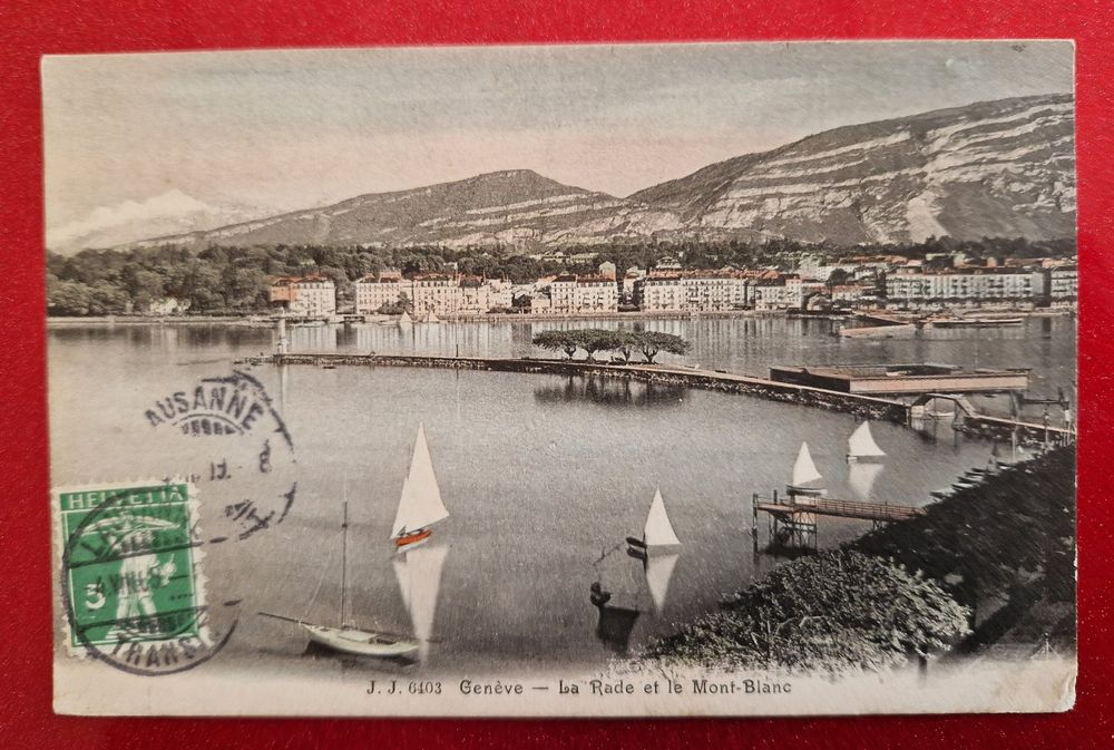 Genève la Rade et le Mont-Blanc 1909 (Gebraucht) in Melchnau für CHF 4 – mit Lieferung auf ...