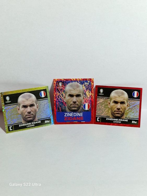 EM 2024 Topps Zinédine Zidane 2x Normal Shiny + Gold Shiny | Kaufen auf ...
