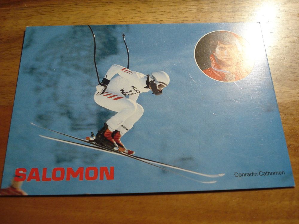 Fankarte Conradin Cathomen, um 1983, ungelaufen, Abfahrt | Acheter sur ...
