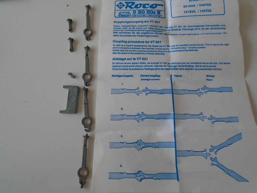 Roco Kupplungen zu VT601 H0, Kupplungsvorgang (Gebraucht) in Nottwil ...