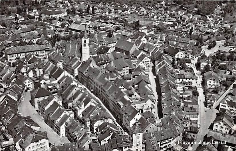 Liestal BL Flugaufnahme Nr.6703 Altstadt , 1950 | Kaufen auf Ricardo
