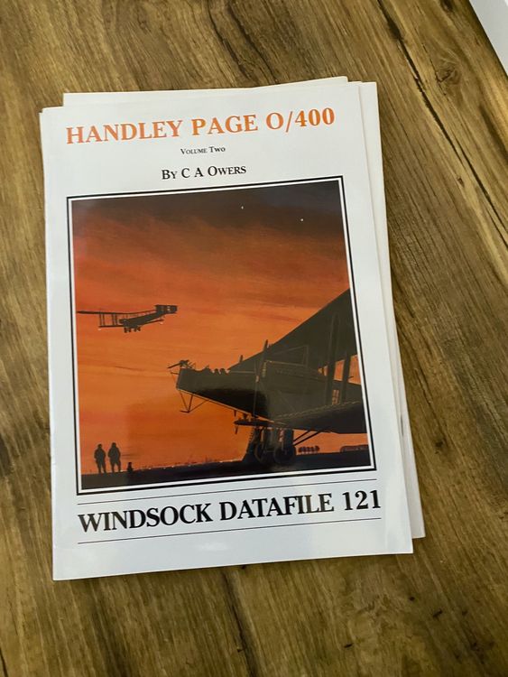 BUCH ENG HANDLEY PAGE O/400 WWI WINDSOCK DATAFILE 121 | Kaufen auf Ricardo