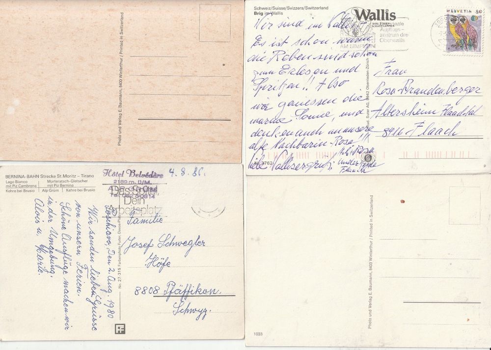 20 Karten Bahnen Schweiz (Gebraucht) in Lumbrein für CHF 5 – mit Lieferung auf Ricardo kaufen