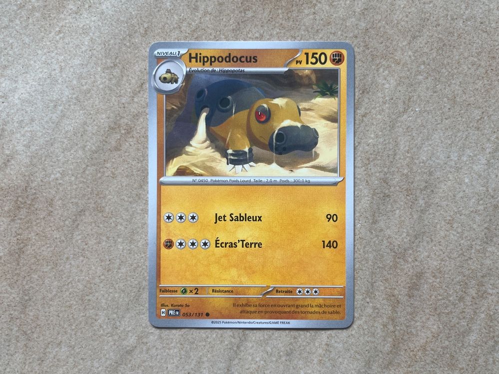 Carte Pokemon Hippodocus - Evolutions prismatiques - PREFR (Gebraucht ...