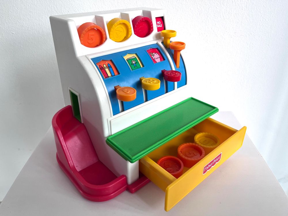 Vintage Fisher-Price Kasse Registrierkasse Spielzeug 1980er (Gebraucht ...
