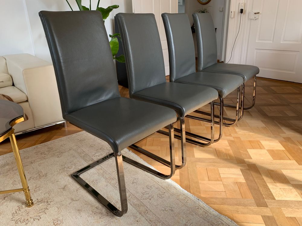 4 Freischwinger Lederstühle | Kaufen auf Ricardo