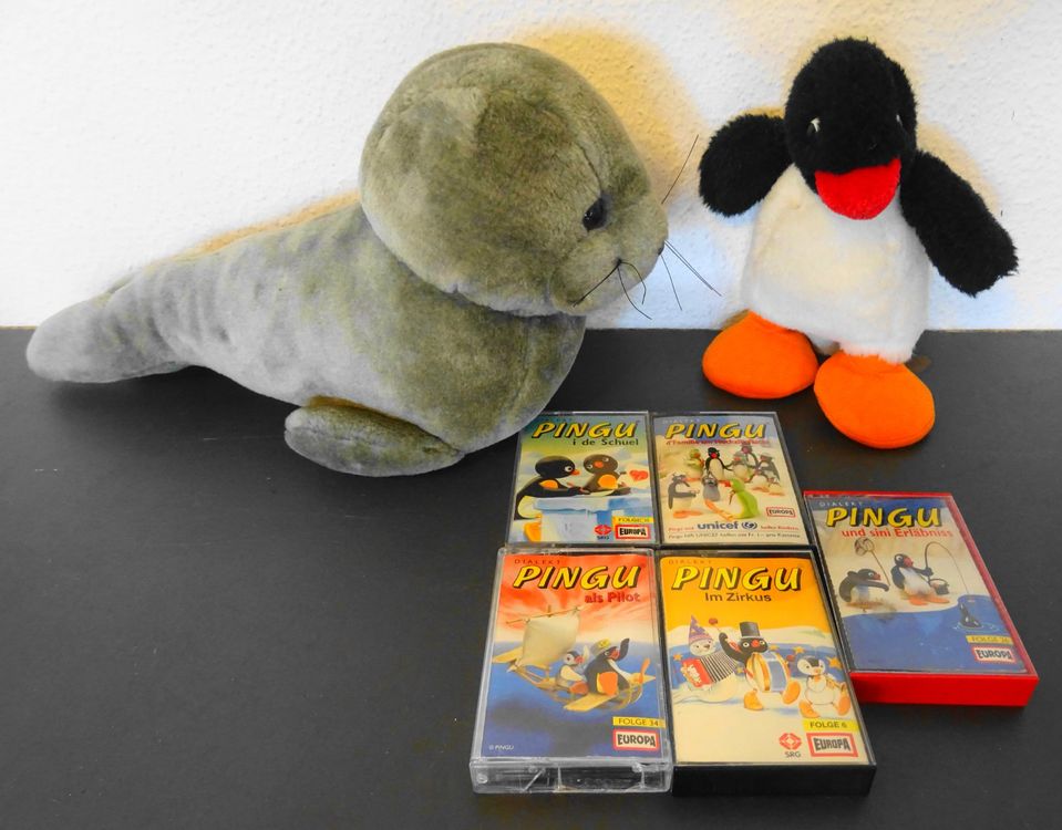Pingu + Robby Plüschtiere und 5 Hörspiel Kassetten Dialekt | Kaufen auf ...