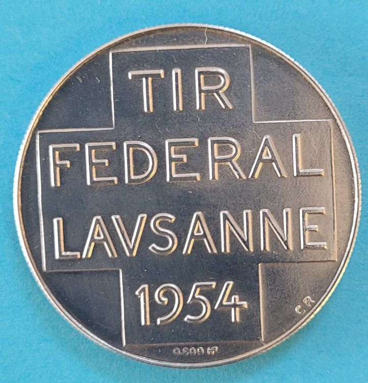 EIDG. SCHÜTZENTALER 1954 Lausanne Silber 15gr TopErhaltung (Gebraucht) in Oberriet SG für CHF 13 ...