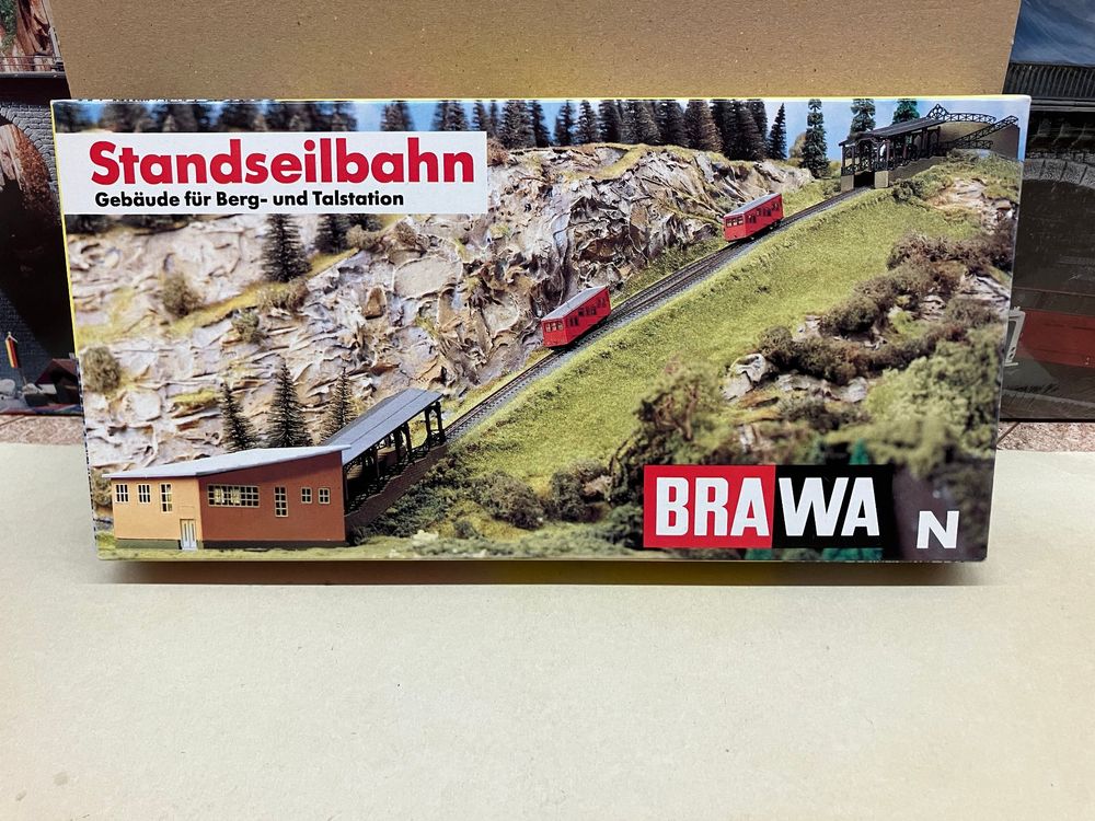 BRAWA N 6411 Gebäude für Standseilbahn, Bausatz (Neu (gemäss ...