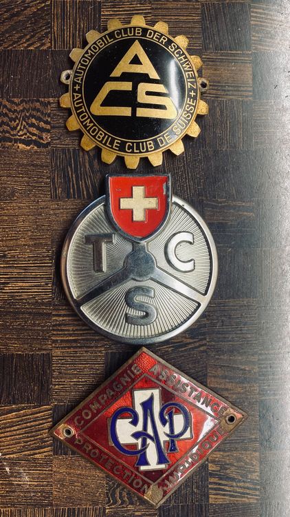 3 alte Emblem TCS CAP und ACS (Gebraucht) in Münchenstein für CHF 41 ...