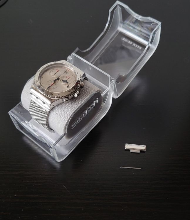 Montre Swatch SILVERISH YVS405G, chronographe, tachymètre (Neu (gemäss ...