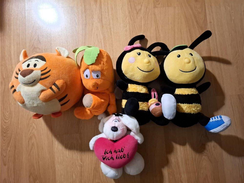 Plüschtier-Set: Tiger, Biene, Didl & Rüebli, Top Zustand!... (Gebraucht) in Wettingen für CHF 15 ...