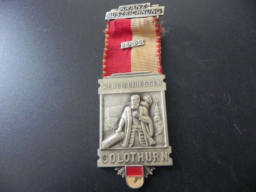 Schützenmedaille Auszeichnung Wengischiessen Solothurn 1961 (Gebraucht) in Biel/Bienne für CHF 1 ...