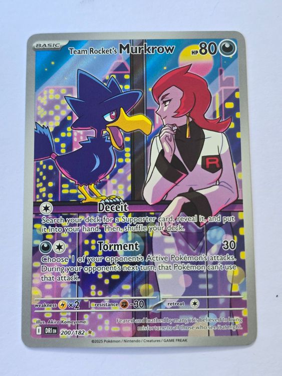 🇬🇧 Pokemon Destined Rivals 》 Team Rocket's Murkrow 200/182 (D'occasion ...