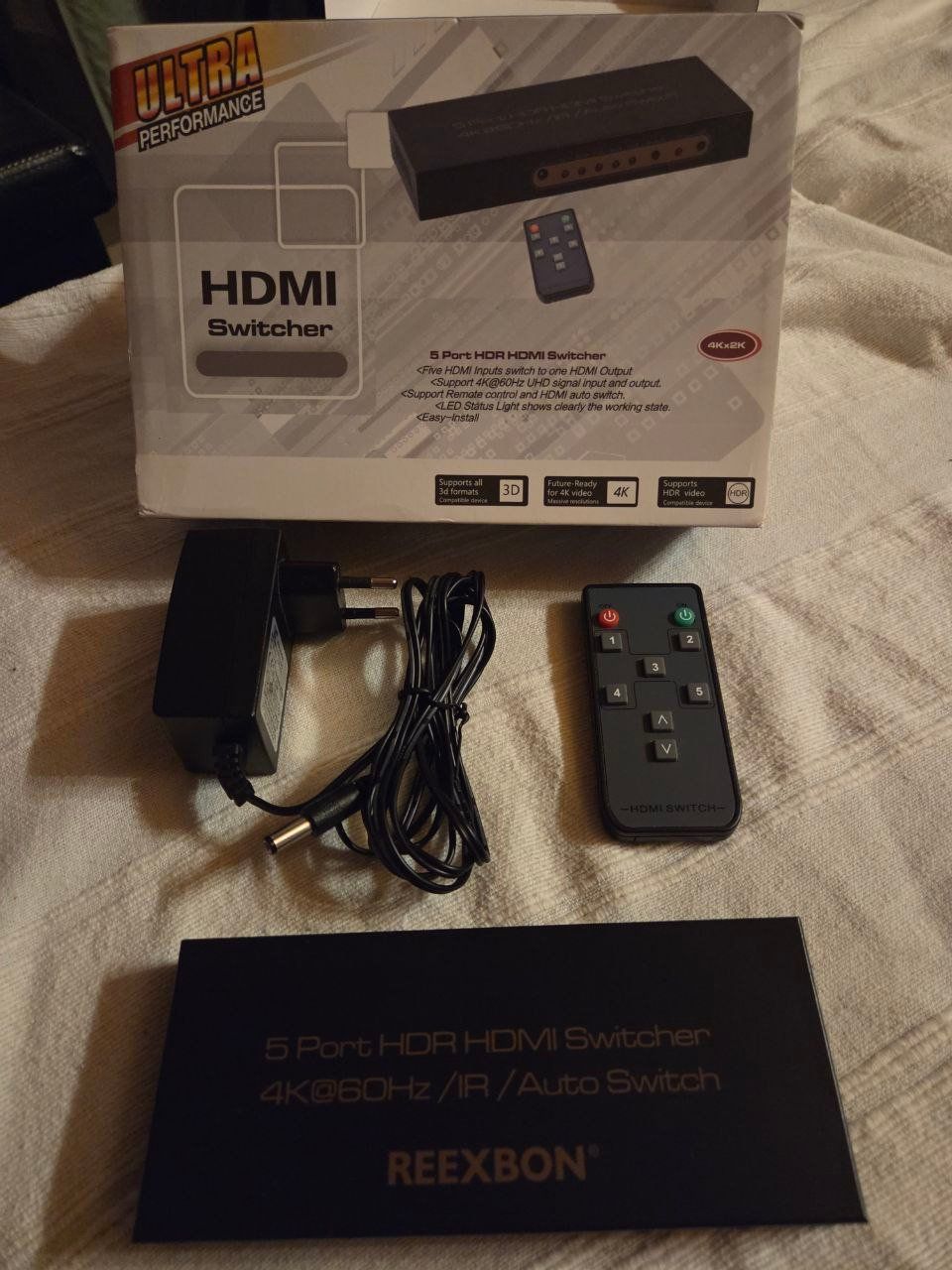HDMI Switcher 5-Port HDR 4K@60Hz / IR / Auto Switch - Defekt (Defekt ...