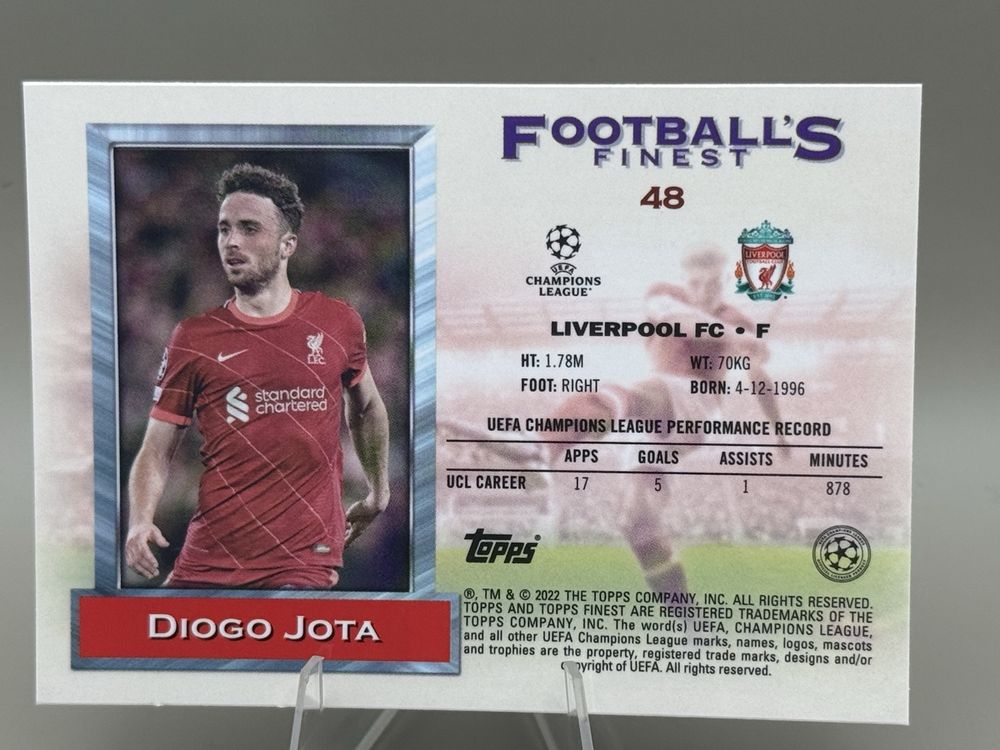 Diogo Jota | Topps Footballs Finest - Liverpool FC! (Gebraucht) in ...