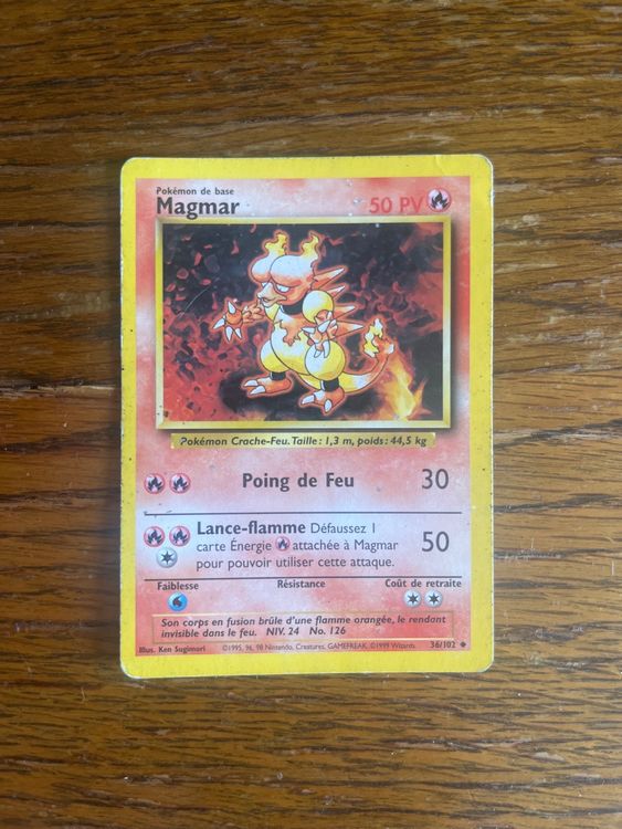 Carte Pokemon Magmar - Wizards Base Set - FR (Gebraucht) in Vernayaz ...