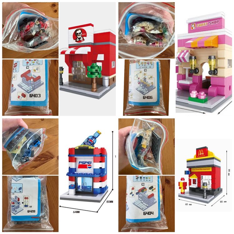 TOP! 23 LEGO-Sets Mini Houses Street - div.Shops&Restaurants (Neu und ...