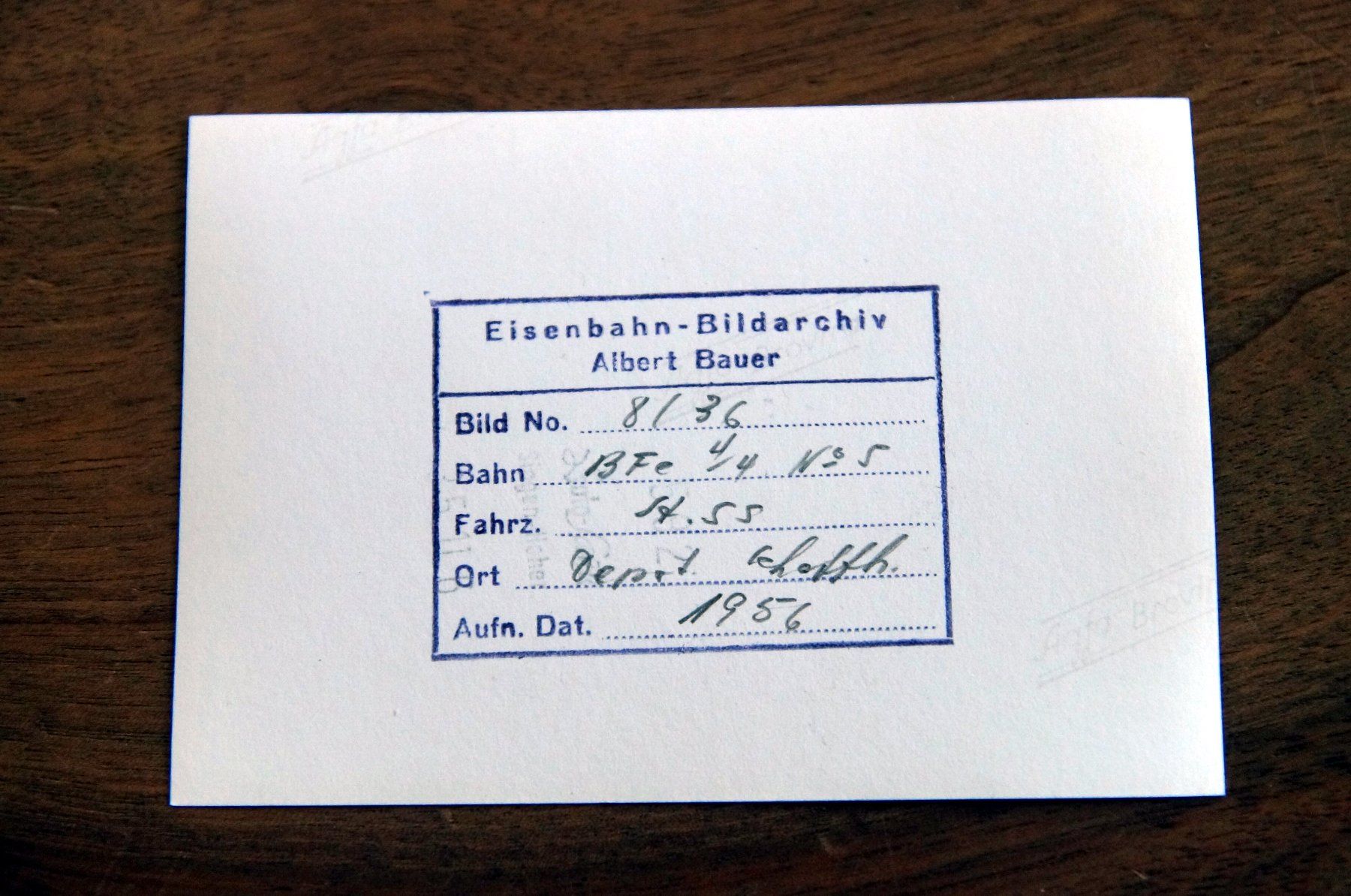 StSS Schaffhausen BFe 4/4 Nr. 5 - Depot, 1956 (Foto A Bauer) (Gebraucht ...