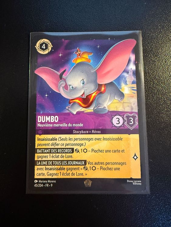 1x Lorcana Chapitre 9 : Legendaire Dumbo 45/204 - FR (Neuf (Voir ...