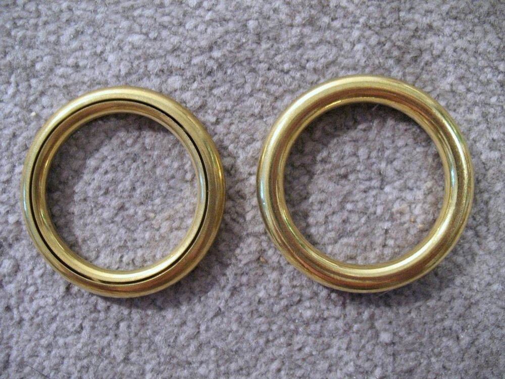 31x Messing Ring 44 / 32 mm Makramé Basteln (Neu (gemäss Beschreibung ...