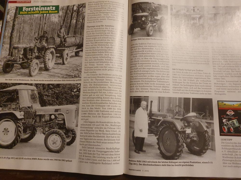 Traktor Classic 16 Stihl Traktoren IHC Farmall Deutz Lanz xx (Gebraucht) in Flawil für CHF 17 ...