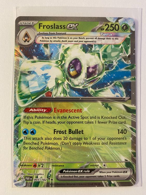 Pokemon Froslass EX 003/182 Paradox Rift EN (Neu (gemäss Beschreibung ...