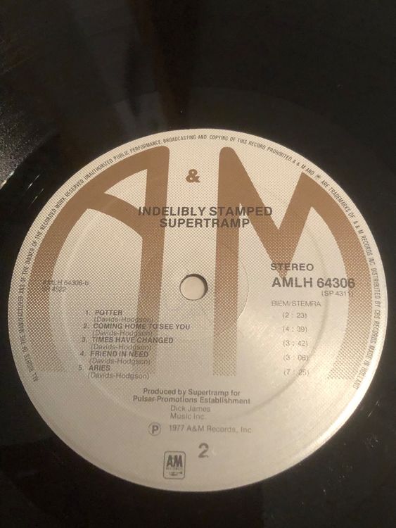 Supertramp. Indelibly Stamped (Gebraucht) in Faulensee für CHF 22 – mit ...