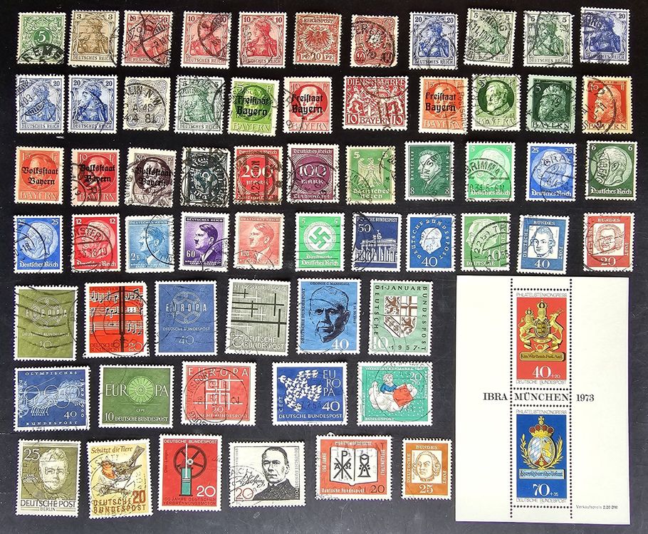 DEUTSCHES REICH GERMANIA BAYERN HITLER SAMMLUNG AB 1896 GEB. (Gebraucht ...