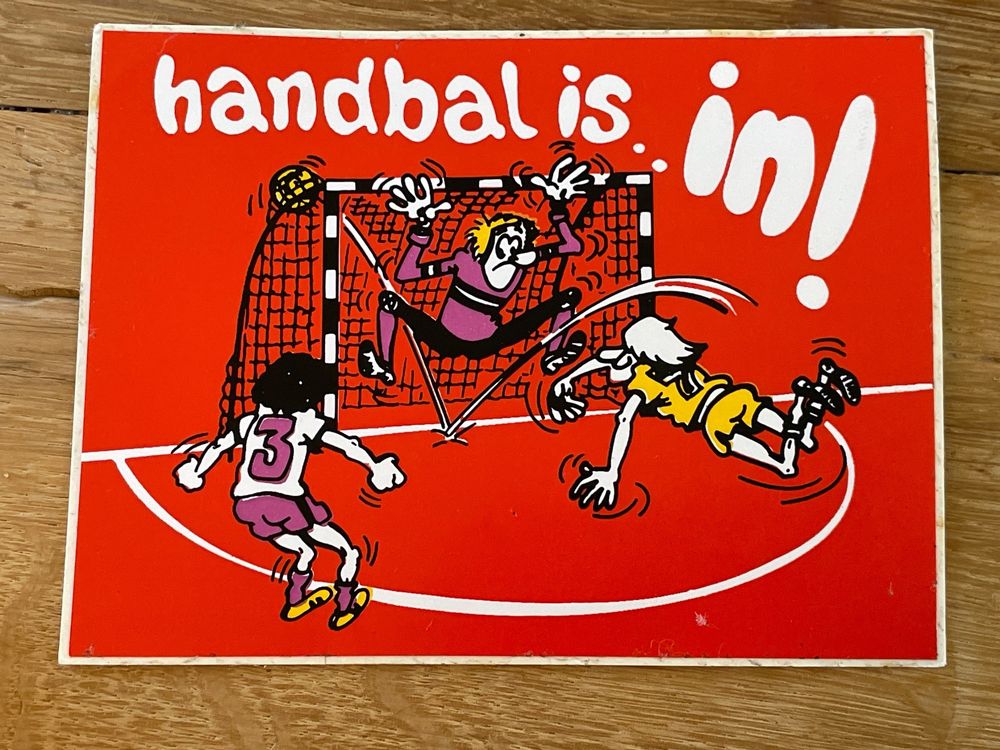 Vintage „handbal is in“ Handball, Abziehbild, Sticker (Gebraucht) in ...