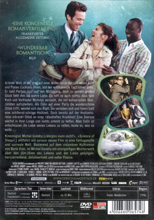 DVD: Der Schaum der Tage (mit: Romain Duris, Audrey Tautou) (Gebraucht ...