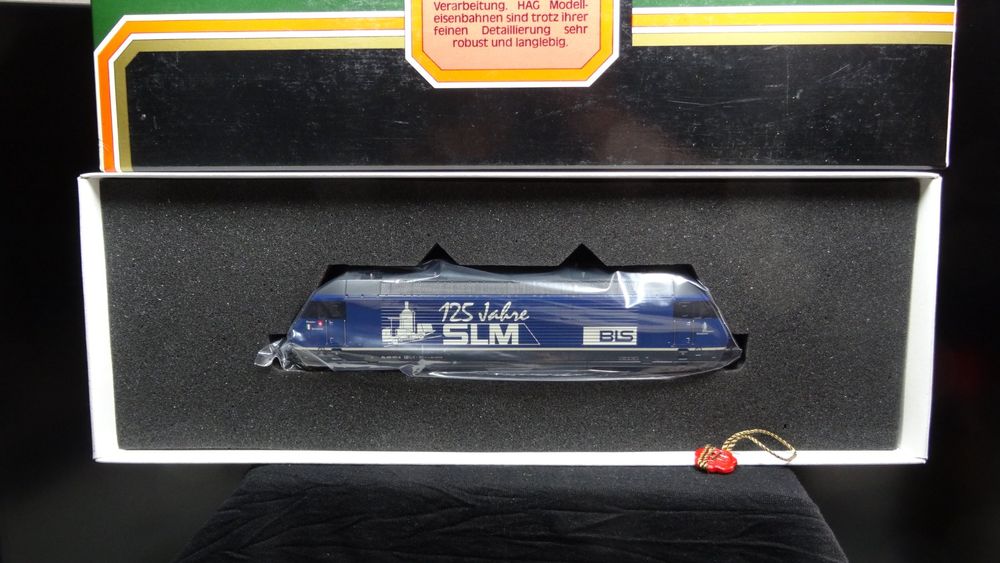 Hag 185, BLS, Re 4/4 465 blau, 125 Jahre SLM, Vitrine (Neu (gemäss ...