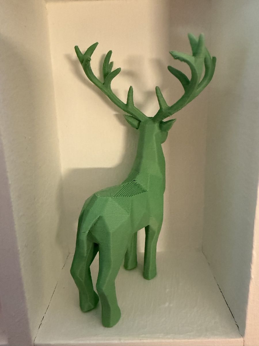 Hirsch Deko Objekt 3D Druck grün, neuwertig, top Herbst! (Neu (gemäss ...