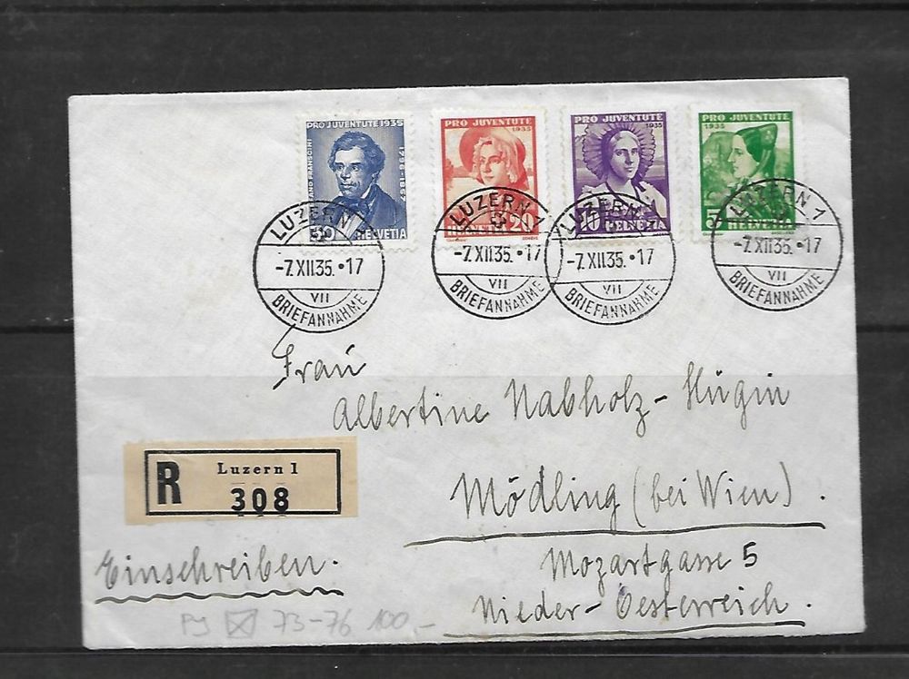 PJ Satzbeleg 1935 Kat: CHF 100.- | Kaufen auf Ricardo