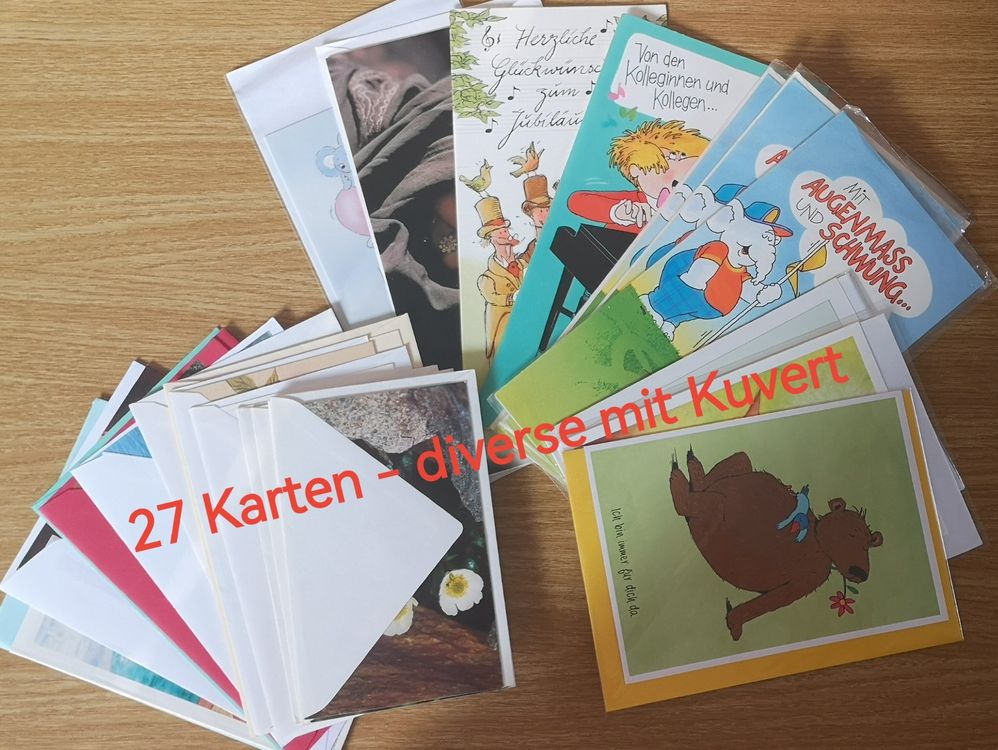 27 diverse Karten (Neu und originalverpackt) in Widnau für CHF 19 – mit Lieferung auf Ricardo kaufen