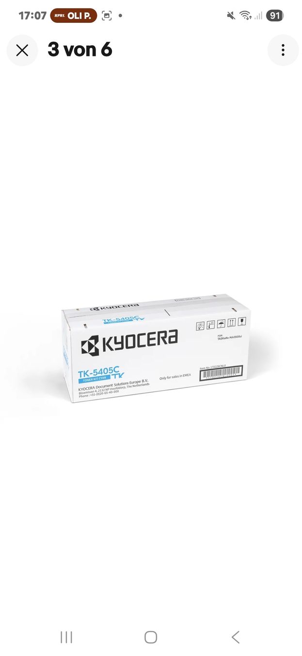 Kyocera TK-5405C Toner, Originalverpackt, Top Zustand! (Neu und ...
