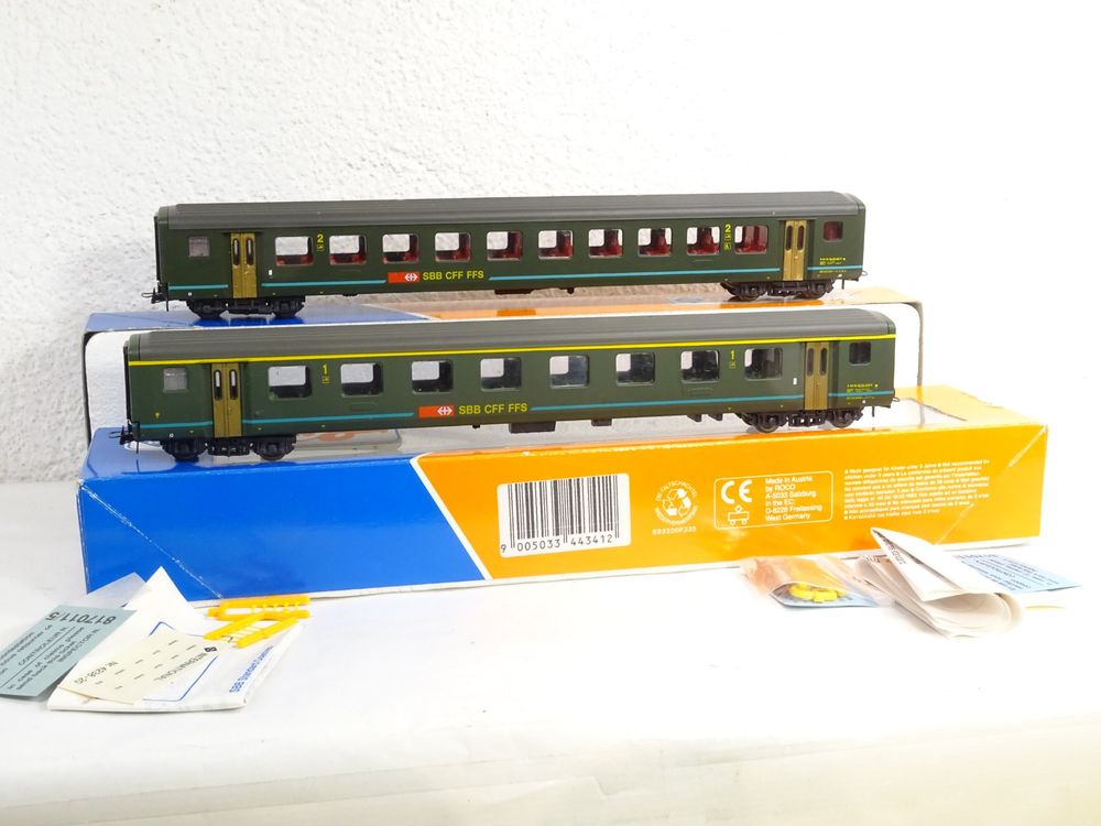 Roco 44341 + 44323 Regio Personenwagen,SBB/CFF, H0,GS/DC,OVP (Gebraucht ...