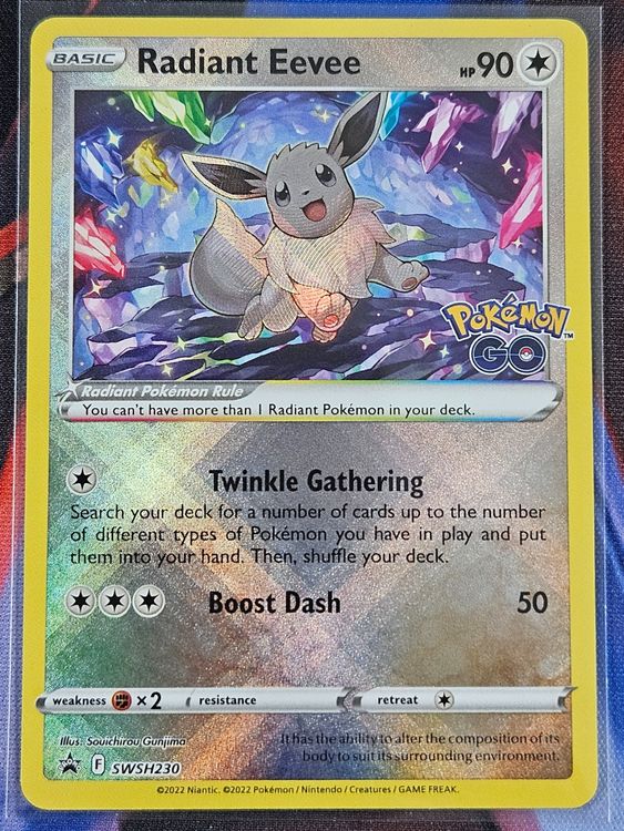 Pokemon Radiant Eevee SWSH230 Black Star Prom Pokemon GO EN (Neu ...