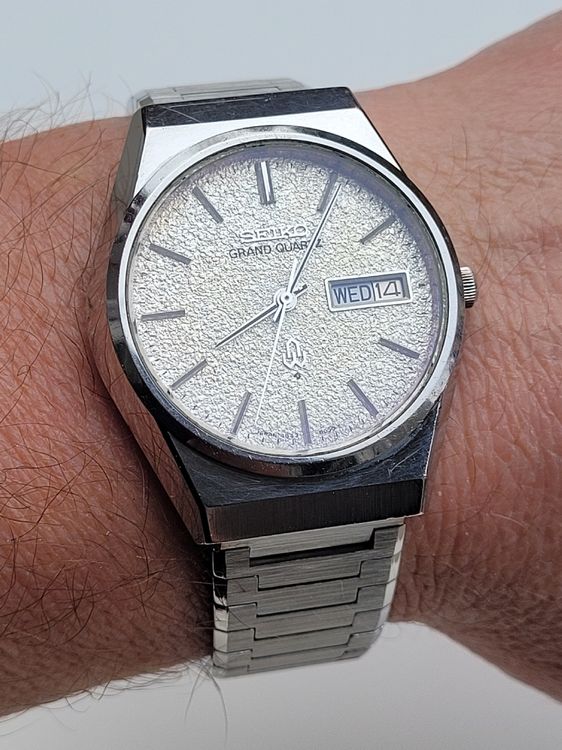 SEIKO GRAND QUARTZ 4843-8100 APRIL 1977 DIAMOND DUST DIAL (Gebraucht ...