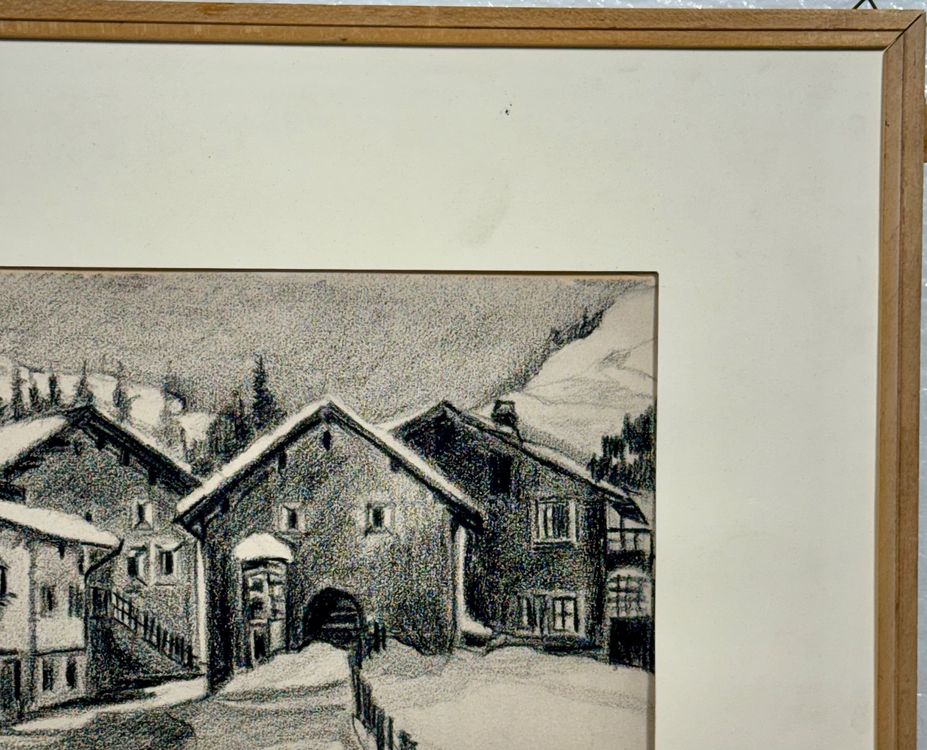 Alte Kohle Zeichnung unleserlich Signiert | Kaufen auf Ricardo