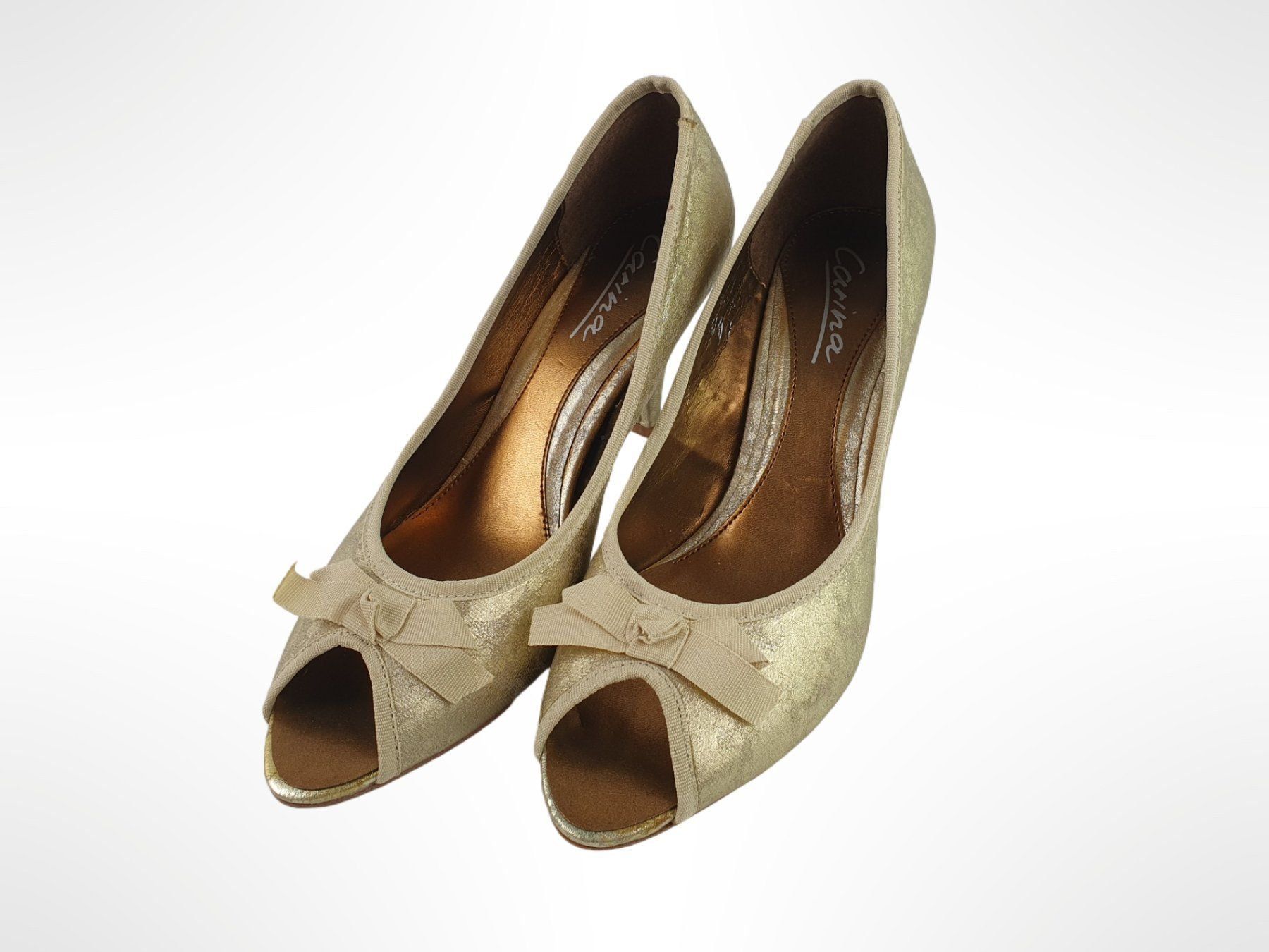 Neue Carina Pumps Gold FARBE Gr. 40- FERIEN (Neu (gemäss Beschreibung ...