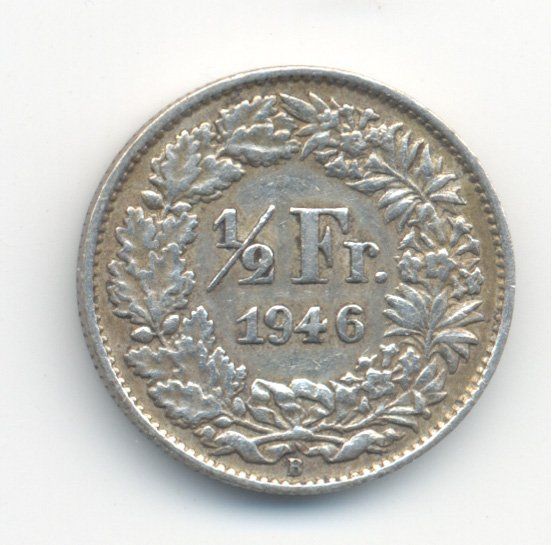 1/2 Franken 50 Rappen 1946 gleichstehend | Kaufen auf Ricardo