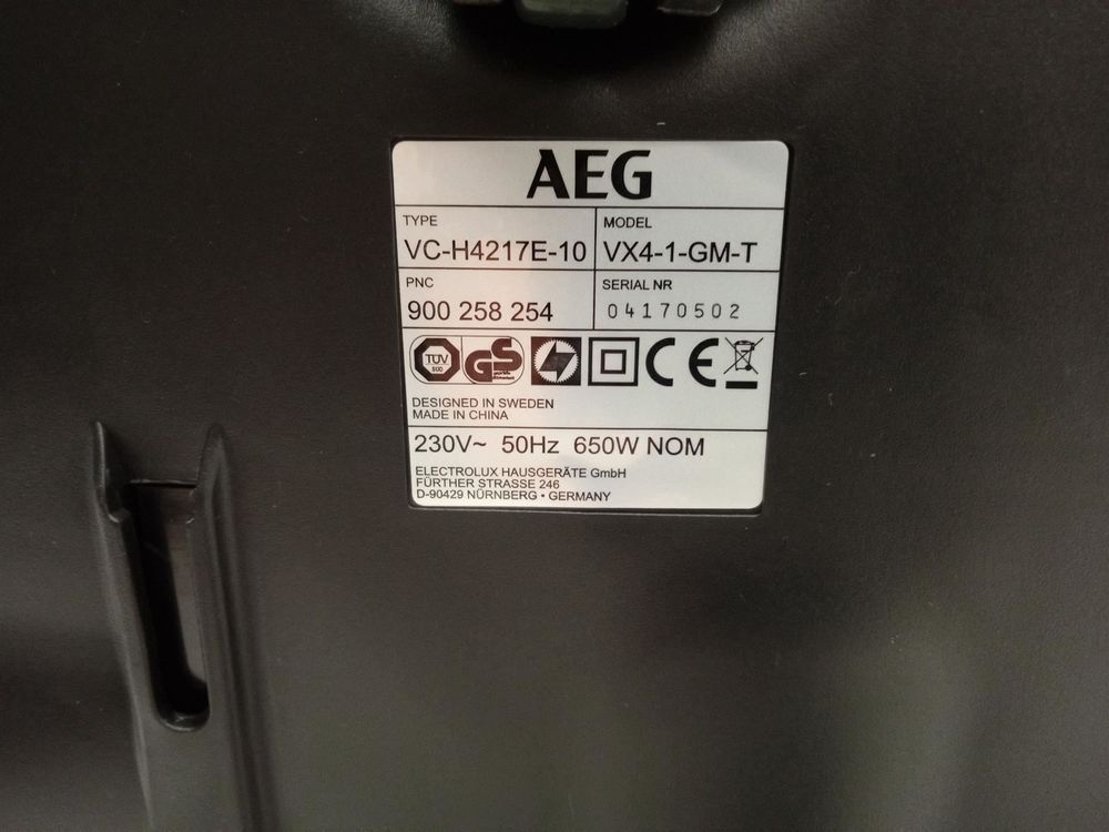 AEG Staubsauger, VX4- 1 -GM-T (Neu und originalverpackt) in Siebnen für CHF 52 – mit Lieferung ...