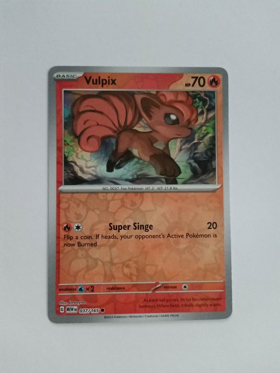 Vulpix - REVERSE HOLO - Pokemon 151 Mew (Gebraucht) in Altstätten SG für CHF 0.85 – mit ...