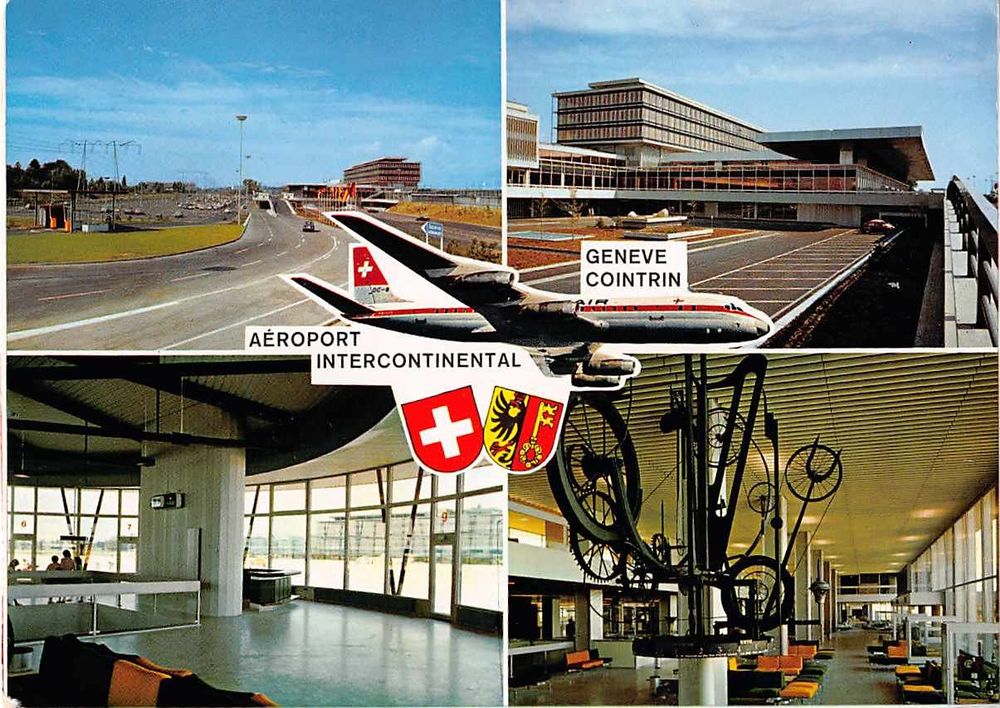 Schöne Ansichtkarte Aviatik FLUGHAFEN GENF (Gebraucht) in Winterthur ...