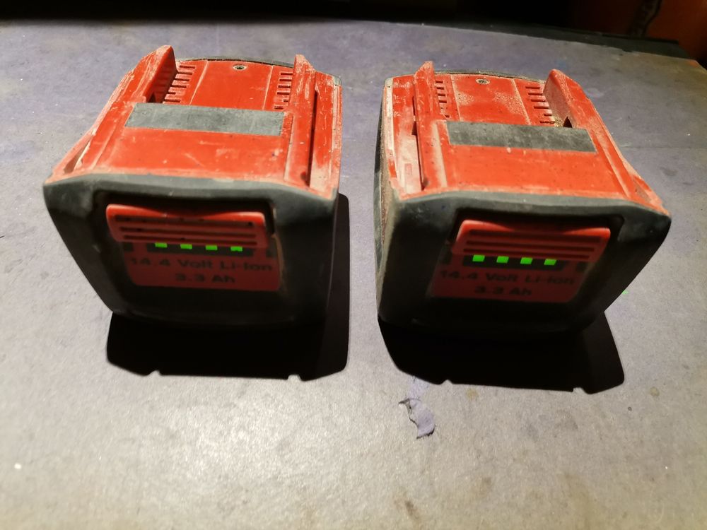 2x Hilti Akkus B 14/3.3 Li-Ion Akku 14.4V 3.3Ah (Gebraucht) in St ...