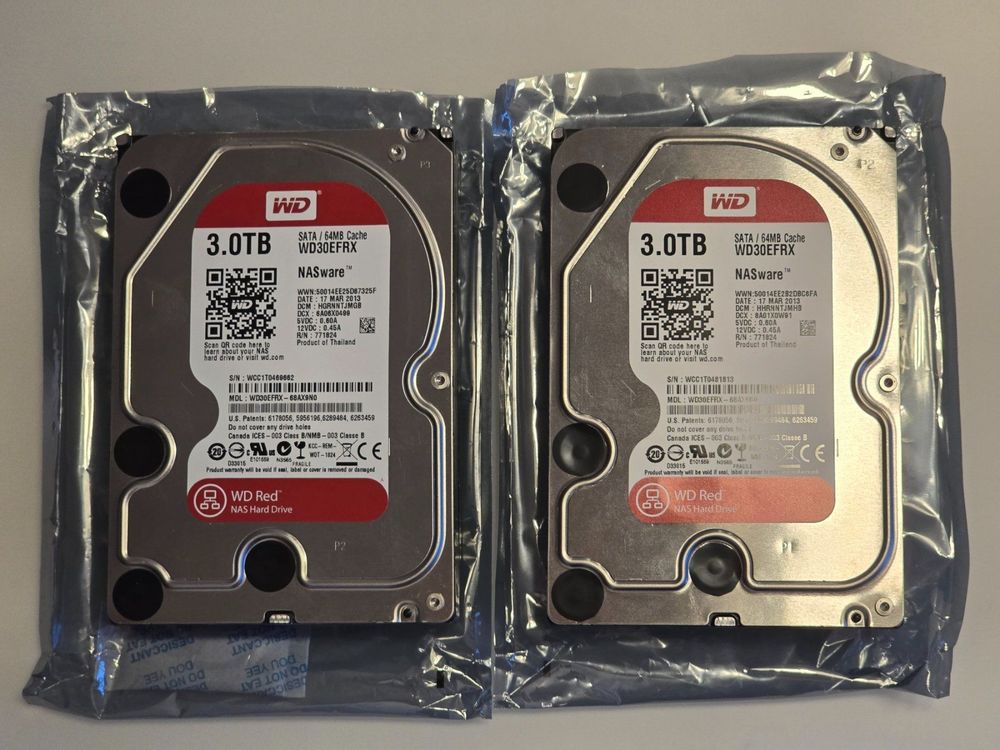 2x Western Digital WD Red Plus 3TB HDD Hard Disk (D'occasion) à Sion ...